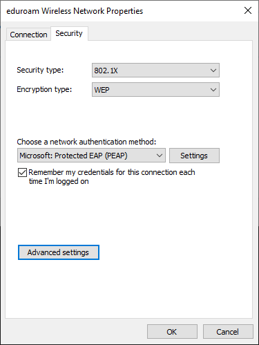 Troubleshoot Eduroam | INFORMATION TECHNOLOGY