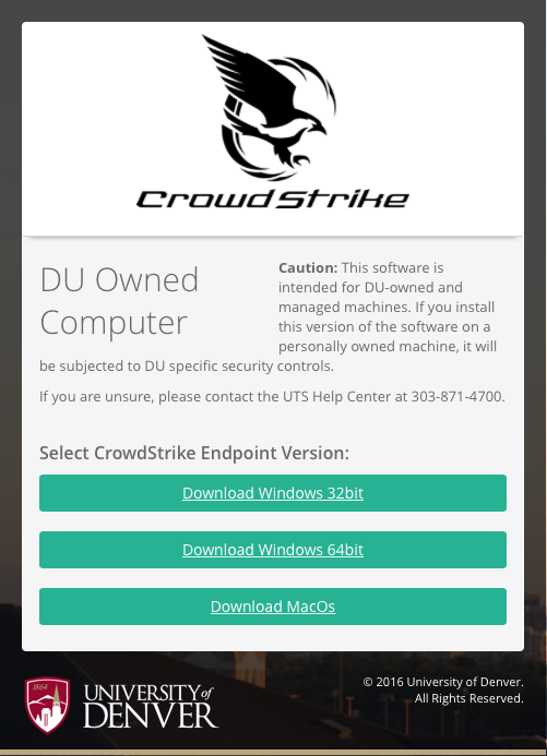 Crowdstrike Anti-virus | INFORMATION TECHNOLOGY