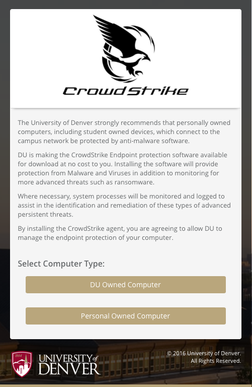 Crowdstrike Anti-virus | INFORMATION TECHNOLOGY