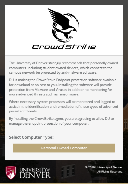 Crowdstrike Anti-virus | INFORMATION TECHNOLOGY